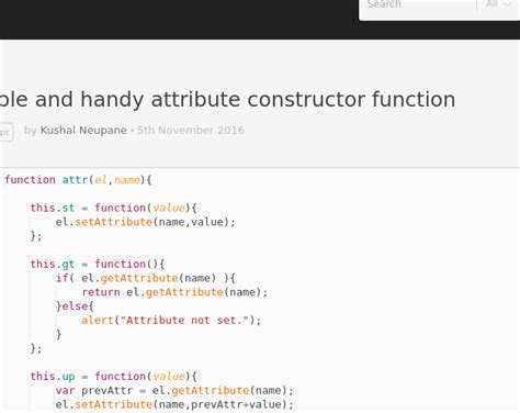 Simple And Handy Attribute Constructor Function Codepad