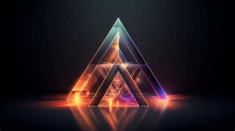 Premium Ai Image Futuristic 3d Geometric Prism