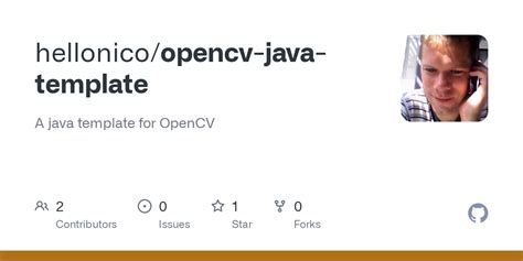 GitHub Hellonico Opencv Java Template A Java Template For OpenCV