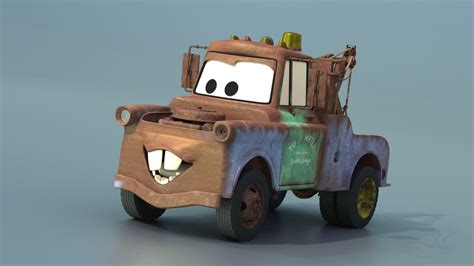Pixar Cars Tow Mater 3d Model 119 Stl Obj Lwo Fbx Dxf Dae