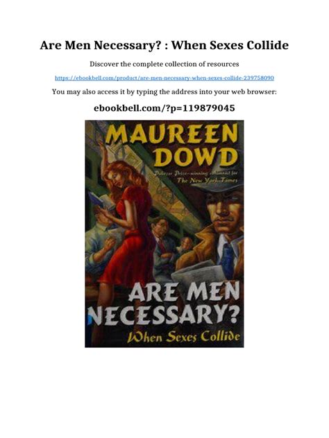 Are Men Necessary When Sexes Collide Download Full Chapters Pdf