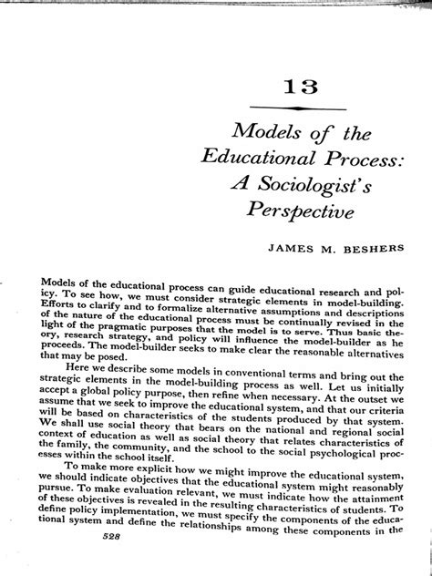 Beshers 1972 Ch13 Models Of Educ Process Socio Perspect Download