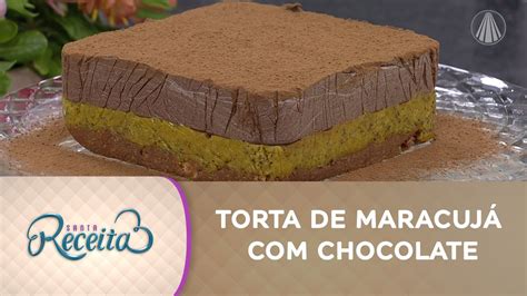 Torta De Maracujá Com Chocolate Trufado é Uma Explosão De Sabores