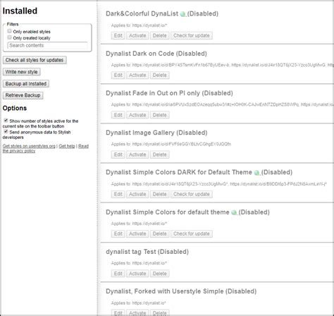Can T Disable Update CSS Files For Stylish Chrome Extension Help