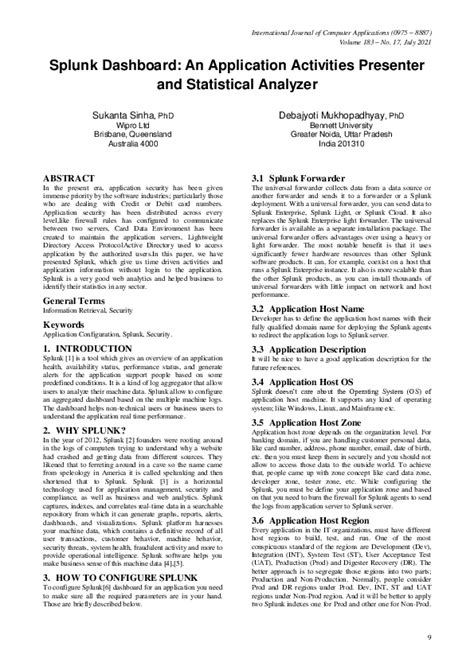 Pdf Splunk Dashboard An Application Activities Presenter And