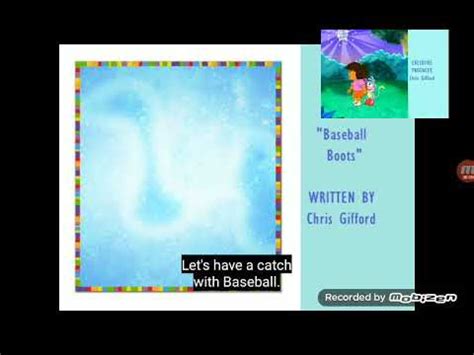 Dora The Explorer Credits Baseball Boots Youtube