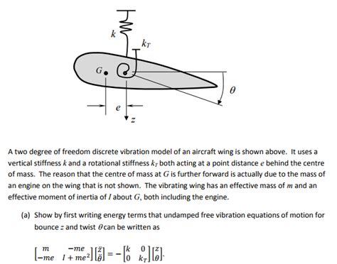 Homework And Exercises Wing Vibration Discrete Systems Problem