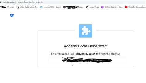 Dropbox Api How To Get The Access Code Generated Using Postman Stack