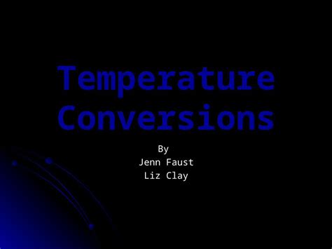 Ppt Temperature Conversions Dokumentips
