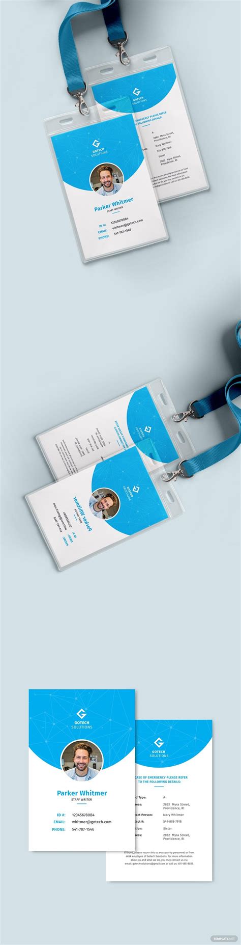 Employee Id Card Template Microsoft Publisher Excel Templates