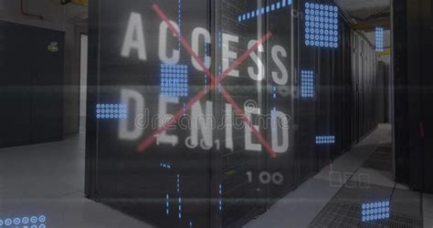 Image Of Data Processing And Computer Circuit Board Over Server Room