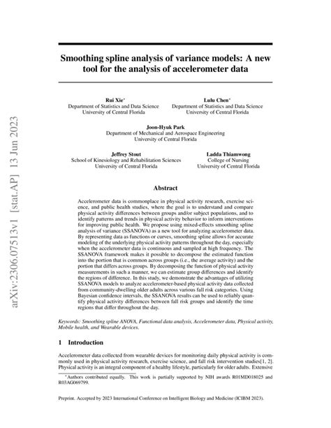 Smoothing Spline Analysis Of Variance Models A New Tool For The