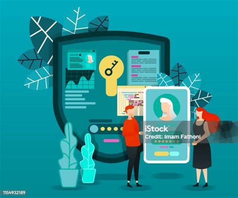 스마트 폰 벡터 일러스트 레이 션 개념에 보안 기술은 방문 페이지 템플릿 Ui 웹 모바일 앱 포스터 배너 전단지에 사용할 수