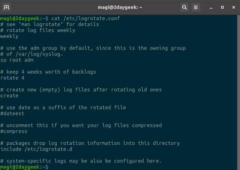 how to rotate website s log using logrotate command in linux 2daygeek