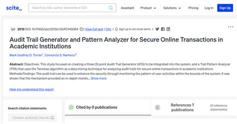 Audit Trail Generator And Pattern Analyzer For Secure Online