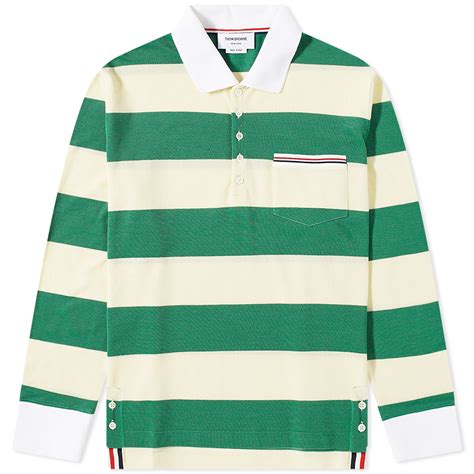 Thom Browne 톰 ㅂ라운 스트라이프 포켓 럭비 셔츠 페칭