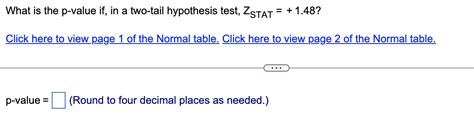 Solved What Is The P Value If In A Two Tail Hypothesis