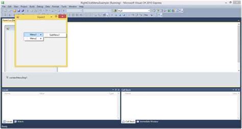 Create Context Menu On Windows Forms Form With C