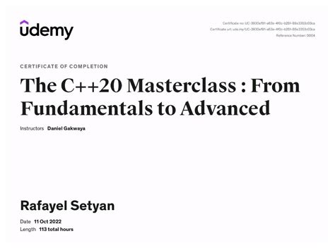 rafayel setyan on linkedin cpp cplusplus coding udemy
