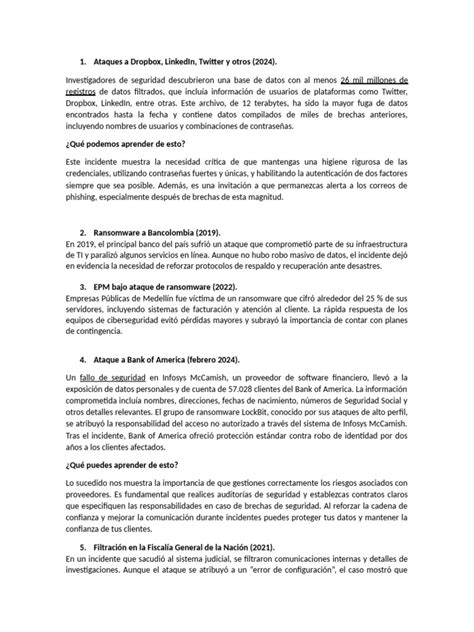 Ejemplos De Ciberataques Pdf La Seguridad Informática Seguridad