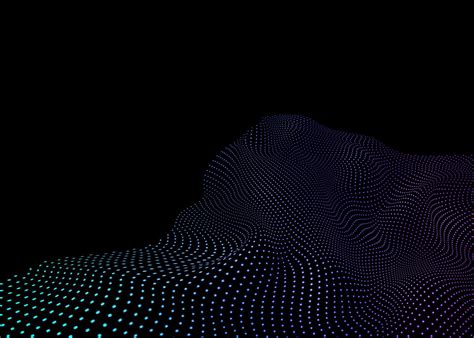 Technology Futuristic Landscape Surface Of Digital Wave Data Flow Abstract Digital Wave Of