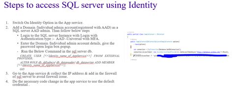 Azure App Service Cannot Connect To Database With Managed Identity Stack Overflow