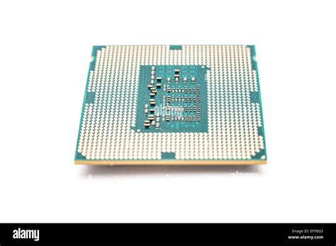 Computer CPU Central Processing Unit Chip Isolated On White Stock Photo Alamy