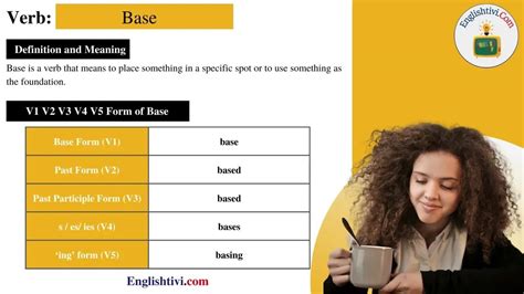 Base V1 V2 V3 V4 V5 Base Form Past Simple Past Participle Form Of Base