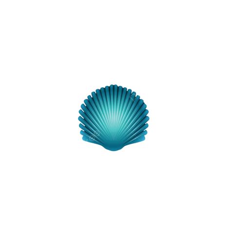 Sea Scallop Seashell Blue Icon Vector Scallop Shell Pattern Food Vector