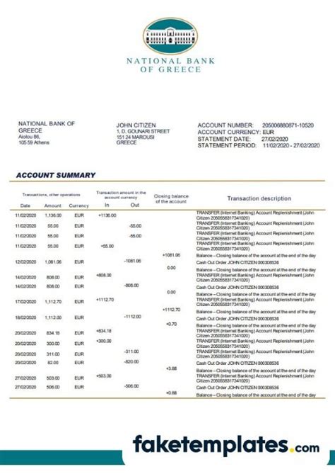 Fake Grenadian CBIC Bank Statement 3 6 Months Download Word And PDF Template Download Fake