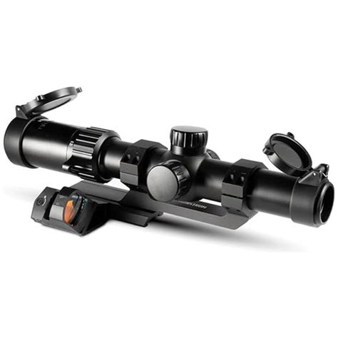 Monstrum Ladon 1 6x24 Lpvo Rifle Scope With Ghost Crs 45 Degree Canted Micro Red Dot Sight
