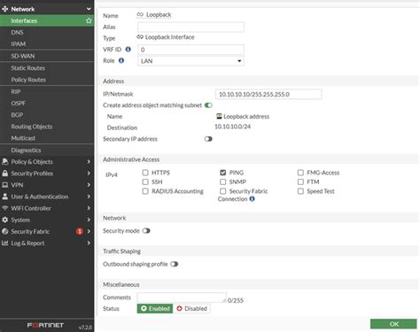 Technical Tip Ssl Vpn Connection To A Loopback In Fortinet Community