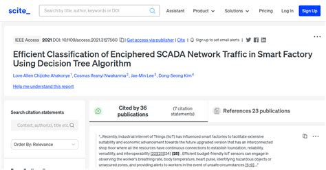 Citation Report Efficient Classification Of Enciphered Scada Network