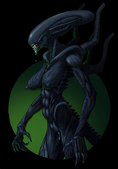 Rule 34 6 Fingers Abs Absurd Res Alien Alien Franchise Alien Humanoid Bared Teeth Black Body