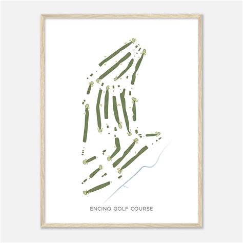 Encino Golf Course California Modern Watercolor Map Golfer T