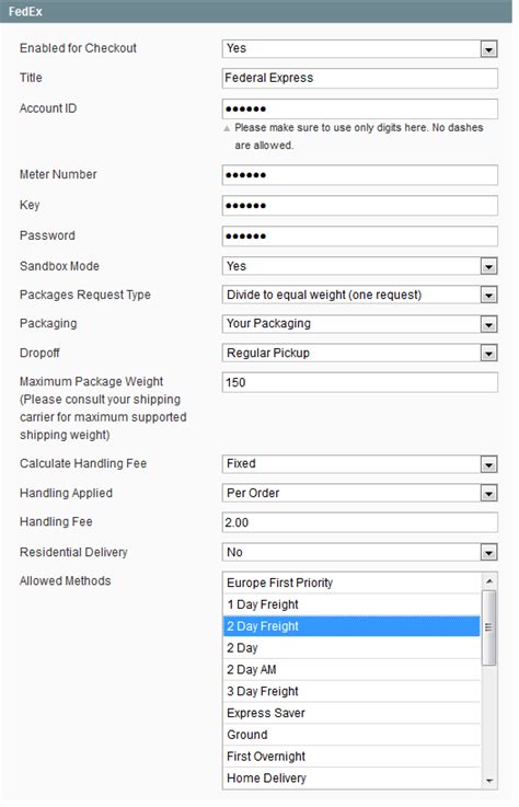 Fedex Shipping Method Issue In Magento 1702 Stack Overflow