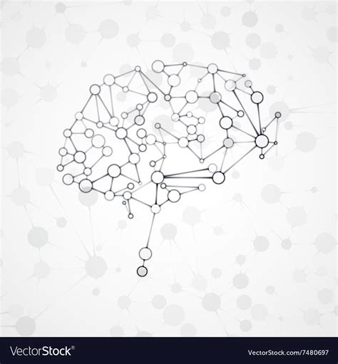 Molecular Structure In Form Brain Royalty Free Vector Image