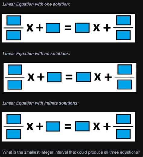 One Solution No Solutions Infinite Solutions Open Middle