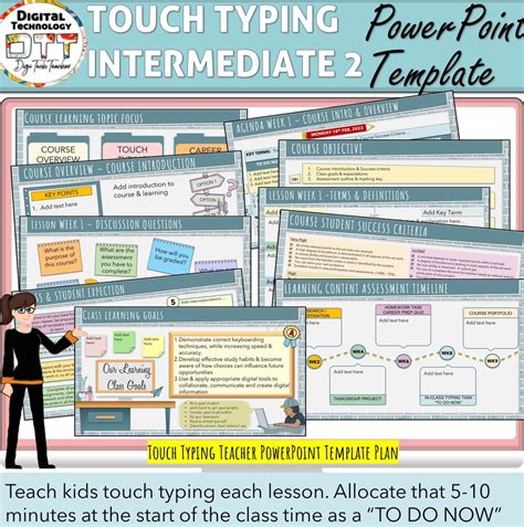 Touch Typing Intermediate Keyboarding Computer Lessons Babe Lesson Fully Editable