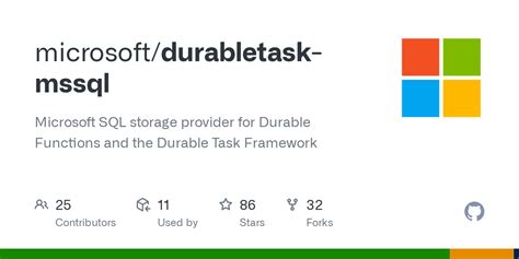 github microsoft durabletask mssql microsoft sql storage provider for durable functions and