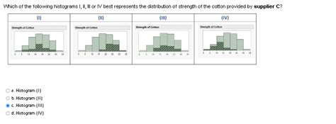 Solved A Histogram B Histogram II C Histogram III Chegg