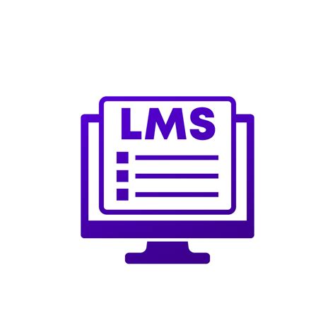 Lms Icono Aprendizaje Administración Sistema Vector 27795013 Vector En