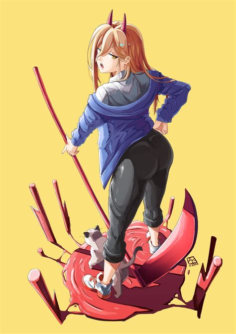 Power And Meowy Chainsaw Man Drawn By Automatic Giraffe Danbooru