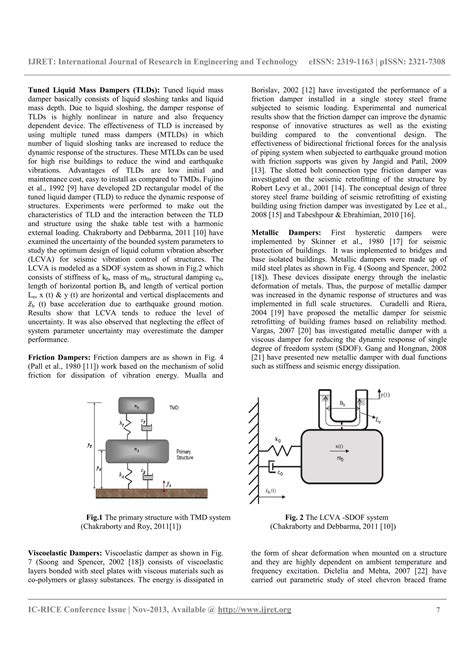 Applications Of Dampers For Vibration Control Of Structures An Overview Pdf