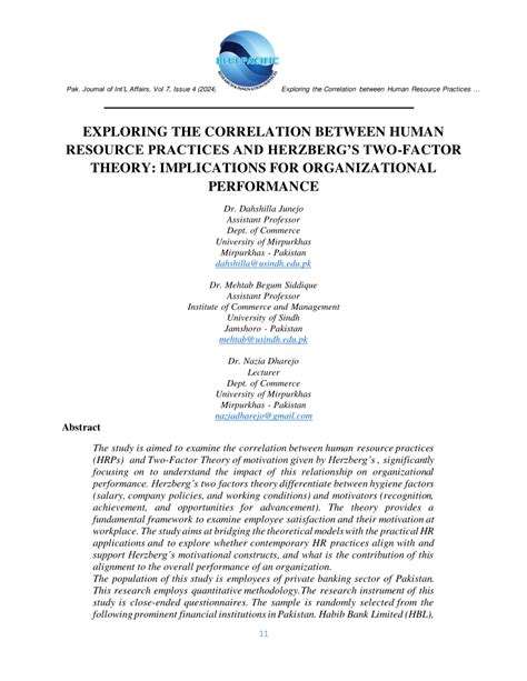 Pdf Exploring The Correlation Between Human Resource Practices … Exploring The Correlation