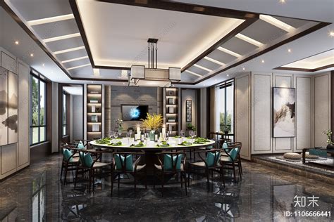 豪华餐厅包间装修效果图平面图文秘苑图库