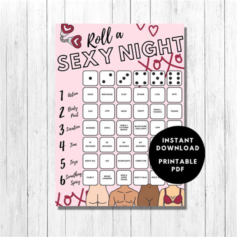 Couples Sex Dice Game Card Sexy Foreplay Ideas Adult Date Night Valentines T Instant