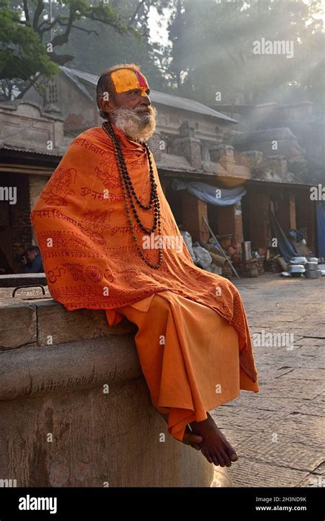 Kathmandu Nepal April 10 2016 Hindu Sadhu Baba Holy Man In