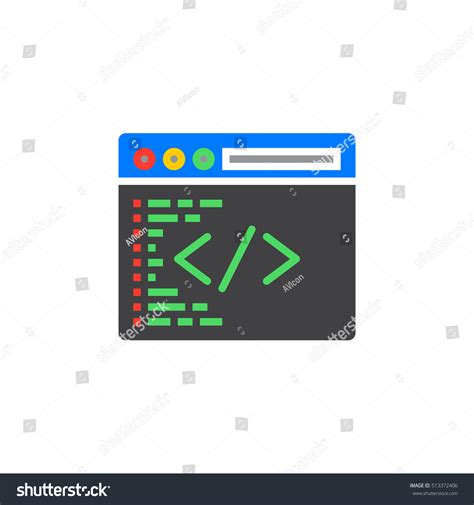 Custom Coding Symbol Programming Icon Vector Stock Vector Royalty Free 513372406 Shutterstock