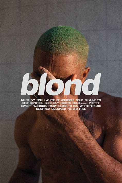Frank Ocean Blond Tracklist Poster Posters Plug